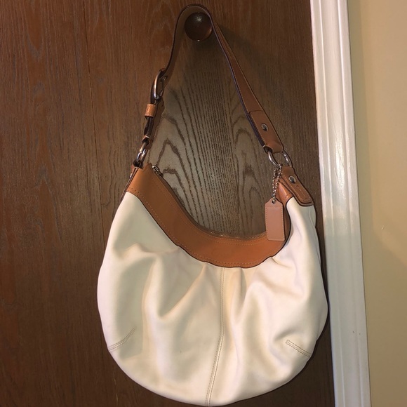 Coach | Bags | Coach Bone White And Tan Purse Guc | Poshmark